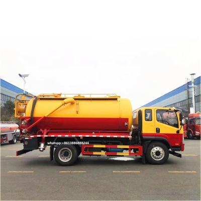 Cina Autocarri di pulizia ad alta pressione FAW 4x2, autocarro aspiratore fognario 12000-14000 litri in vendita