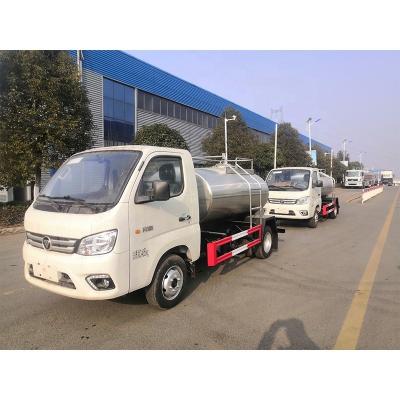 China FOTON 4X2 Milk Transport Vehicle Stainless Steel Milk Tanker Truck for sale