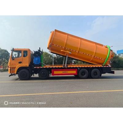 Cina Camion aspiratore per la pulizia delle acque reflue ad alta pressione Dongfeng 10 ruote 15000 litri in vendita
