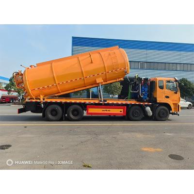 Cina Camion aspiratore per la pulizia delle acque reflue ad alta pressione Dongfeng 10 ruote 15000 litri in vendita