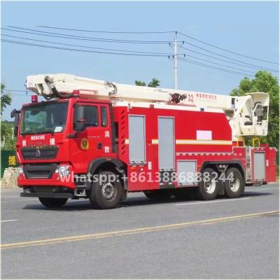 Cina HOWO Sprinkler antincendio Camione Scala Camione antincendio Piattaforma aerea Motore antincendio in vendita