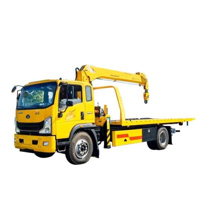 China HOMAN 4*2 Wrecker With  5tons Crane   Crane Truck Mounted   Traffic clear Tow Truck  With Crane for sale