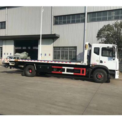 China Customized 4X2 Dongfeng 15Tons Tow Trucks Wrecker Truck With Folding Flat Bed Truck for Accident Car for sale