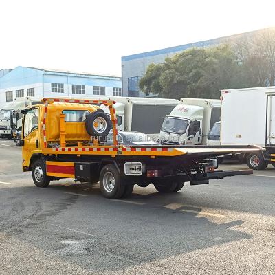 Cina Fabbrica ISUZU 5Ton 6Ton camion di recupero piatta piattaforma Wrecker rimorchiatore camion di servizio leggero rimorchiatore camion rimorchiatore in vendita