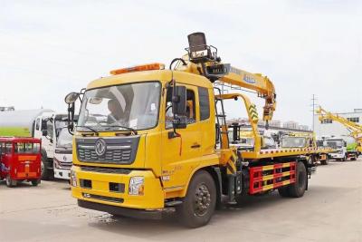 Cina Autocarro di soccorso DongFeng DFAC personalizzato in fabbrica, per impieghi gravosi, con piattaforma ribassata da 10 tonnellate, carro attrezzi con gru montata in vendita