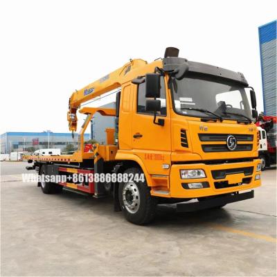 China Shacman  X6    10 Tons Road Rescue Trailer With 8  Tons Crane Breakdown  Lorry With Crane   Emergency Tender With Crane for sale