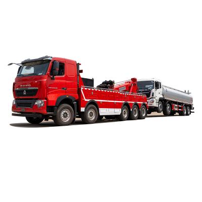 China Howo Right Hand Drive Rotator Heavy Duty Wrecker Tow Truck 60 Ton Wrecker Towing Truck for sale