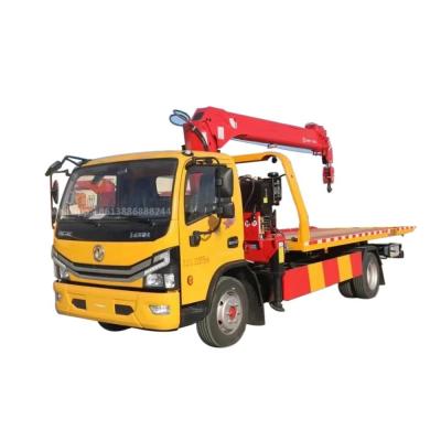 China 5 Tons Road Rescue Trailer With 5tons Crane   Wrecker With Crane for sale