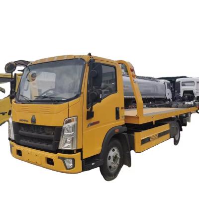 China 4 Tons Heavy Flat Sliding Rotary Trailer Towing Wrecker 4 Tons Hydraulic Winch diesel Engine for sale