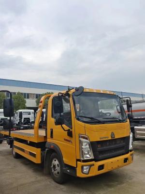 China 4 Tons Heavy Flat Sliding Rotary Trailer Towing Wrecker 4 Tons Hydraulic Winch diesel Engine for sale
