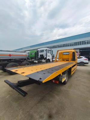 China 4 Tons Heavy Flat Sliding Rotary Trailer Towing Wrecker 4 Tons Hydraulic Winch diesel Engine for sale