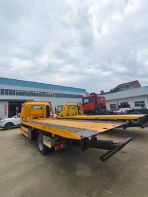 China 4 Tons Heavy Flat Sliding Rotary Trailer Towing Wrecker 4 Tons Hydraulic Winch diesel Engine for sale
