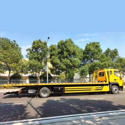 China European Airlines Long Wheelbase 10 Tons Large Plate   One Tow Two Wrecker  Multifunction Plat Form Wrecker for sale