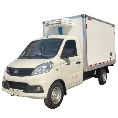 China Factory Customized Foton Xiangling V1 Small Mini Refrigerator Truck Freezer Food Meat Container Refrigerated Box Truck for sale