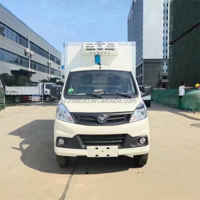 China Factory Customized Foton Xiangling V1 Small Mini Refrigerator Truck Freezer Food Meat Container Refrigerated Box Truck for sale