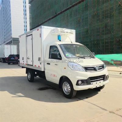 China Factory Customized Foton Xiangling V1 Small Mini Refrigerator Truck Freezer Food Meat Container Refrigerated Box Truck for sale