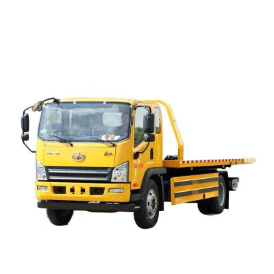 China FAW 5 Ton Flatbed Towing Truck Breakdown Recovery Truck EURO 5 4x2 Driving Type for sale