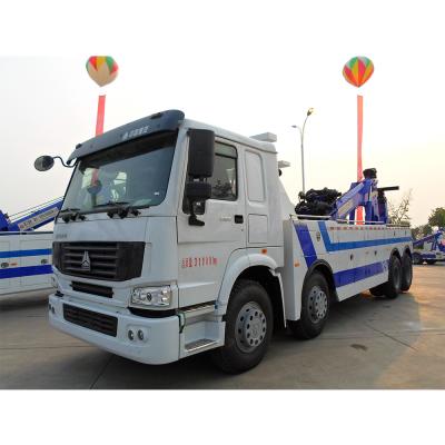 China SINOTRUK HOWO Rotary Wrecker Tow Truck 8x4 40 Ton Road Emergency Rescue for sale