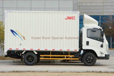 China 4x2 JMC Single Cabin Small Light Van Truck 3Tons 5Tons Closed Box Truck Best Price For Sales for sale