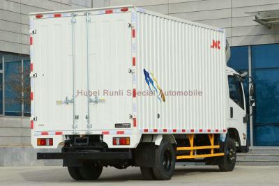 China 4x2 JMC Single Cabin Small Light Van Truck 3Tons 5Tons Closed Box Truck Best Price For Sales for sale