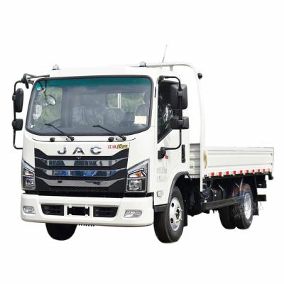 Chine Camion de fret JAC à carrosserie large à simple rangée Cummins 160 chevaux avec rambarde à vendre