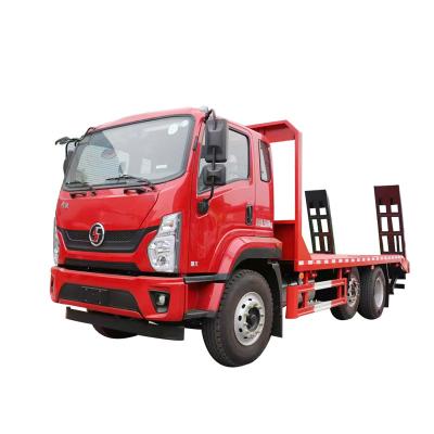 China 6 Wheels Chinese Winch Support Wrecker Flat Bed Truck With Ladder Use for Excavator Forklift Loading 8-12 Ton Rescue Truck for sale