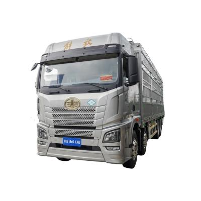 Китай Циндао Jiefang JH6 Тяжелый грузовик Zhizun Edition 2.0 530 лошадиных сил 8X4 9,4 метров LNG AMT Автоматический Гир складская сетка грузовик продается
