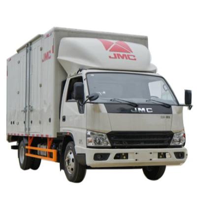 China Factory Customized  4X2 130HP JMC  Truck Van Trucks Cargo Van Truck With 4.2Meter Cargo Boxes for sale