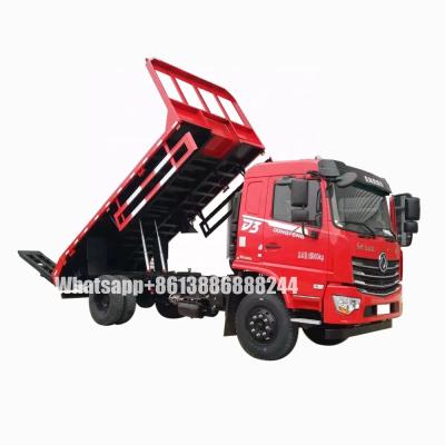 Cina Dongfeng Dump Self Unload Flat Plate Truck Flatbed Transporter Con Motore Yuchai in vendita