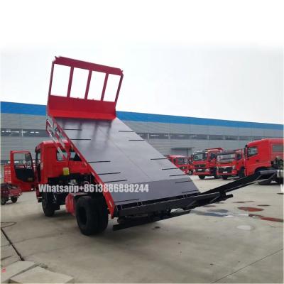 Cina Dongfeng Dump Self Unload Flat Plate Truck Flatbed Transporter Con Motore Yuchai in vendita