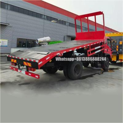 Cina Dongfeng Dump Self Unload Flat Plate Truck Flatbed Transporter Con Motore Yuchai in vendita
