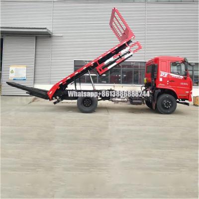Cina Dongfeng Dump Self Unload Flat Plate Truck Flatbed Transporter Con Motore Yuchai in vendita