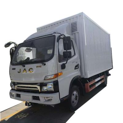 중국 공장 공급 4X2 JAC 트럭 밴 트럭 화물 밴 트럭, 4.2미터 화물 박스 포함 판매용