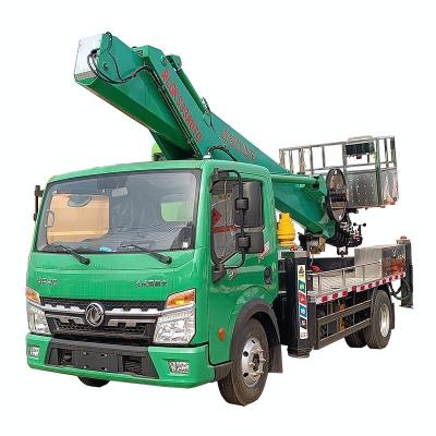 China Hot-sale China Dongfeng New Diesel 33 m  Aerial Work Platform Self-Propelled Telescopic Booms Bucket Truck for sale