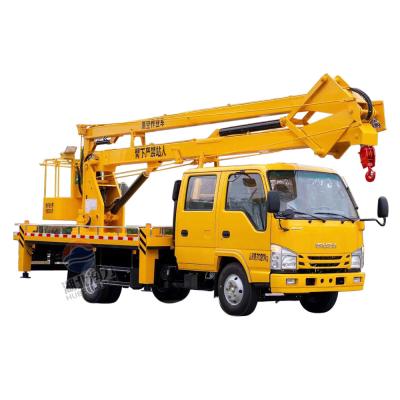 China Caminhão de Trabalho Aéreo Dobrável de Dupla Fila I Suzu  Caminhão de Operação em Alta Altitude  Caminhão Plataforma Aérea à venda