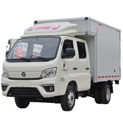 China Venda Quente Foton Xiangling Van Truck M1 1.6L 105HP 2.6m Pequeno Mini Light Double Cabin Box Cargo Truck à venda