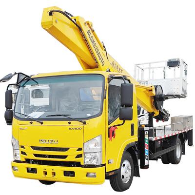China Philippines KV100 ISUZU Truck Mounted Aerial Work Platform Bucket Truck Aerial Working Platform 28m to 33Meters for Sales for sale