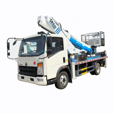 중국 시노트럭 하우 수출 22m 고도 운용 트럭 버킷 트럭 리프트 트럭 판매용