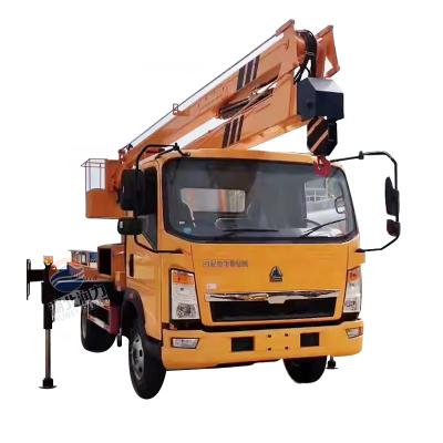 중국 Sinotruk Howo 단일열 접이식 암 고고도 작업 차량 판매용