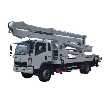 중국 HOWO 4*2 단열 접이식 암 고공 작업 트럭 고소 작업 플랫폼 트럭 판매용