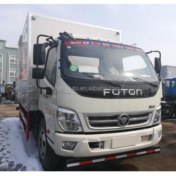 Quality Manual Transmission Foton 4X2 Van Cargo Dry Box Truck 80km/H 115kw 160HP for sale