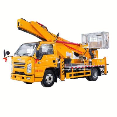 중국 JMC 27m 단일 행 망원경 팔 항공 작업 트럭 승강장 차 판매용