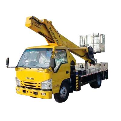 중국 이스즈 싱글 로우 텔레스코픽 암 고고도 작업 트럭  오버헤드 작업 트럭  	고가 작업차 판매용