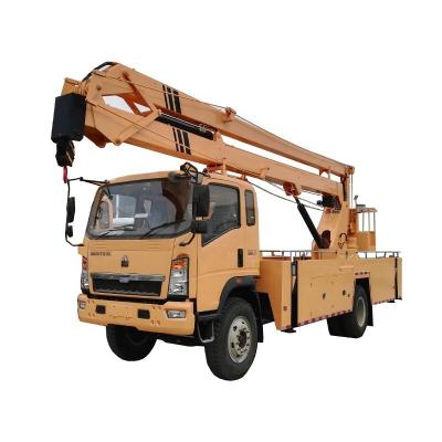 China Sinotruk Howo 4x2 High Altitude Operation Truck Knuckle Boom Aerial Working Platform Truck for sale