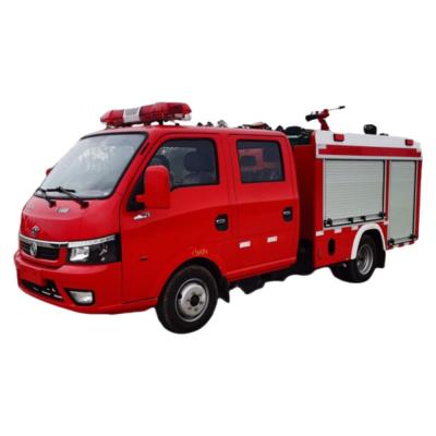 China Factory Customized DFAC DongFeng Small Mini Light 1 Ton Double Cabin Fire Rescue Fighting Fire Truck Water Tank Fire Truck for sale