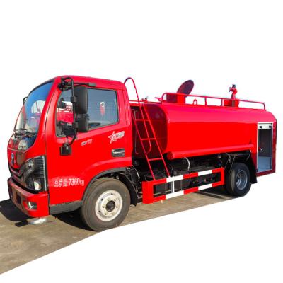 China Factory Lower Price 4*2  Dongfeng  Red Color 6000 Liters Water Sprinkler Truck Water Bowser Truck Fire Water Bowser Truck for sale