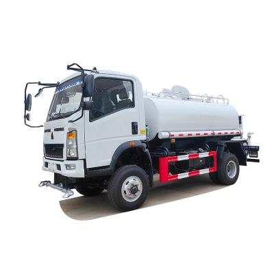 China Factory Sales Howo Right Hand Drive 4x2 4x4 Water Bowser 3-5ton Water Tanker for Sale for sale