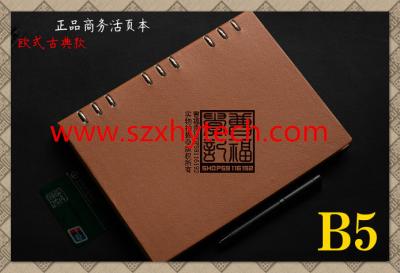 China leather embossed Logo hardcover notebook for sale