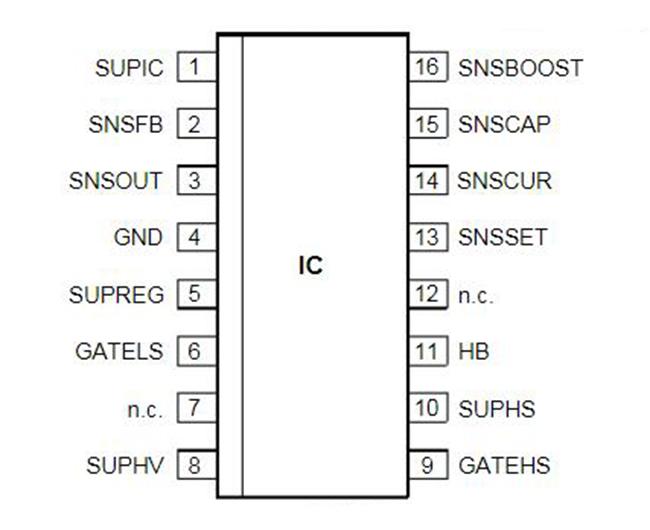 TEA19161T Pin Configuration Diagram