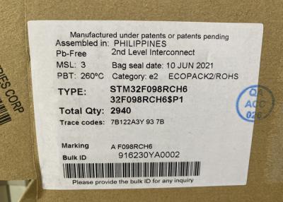 Integrated Circuit Chip 64-UFBGA STM32F098RCH6 STM32F098 48MHz Microcontroller IC